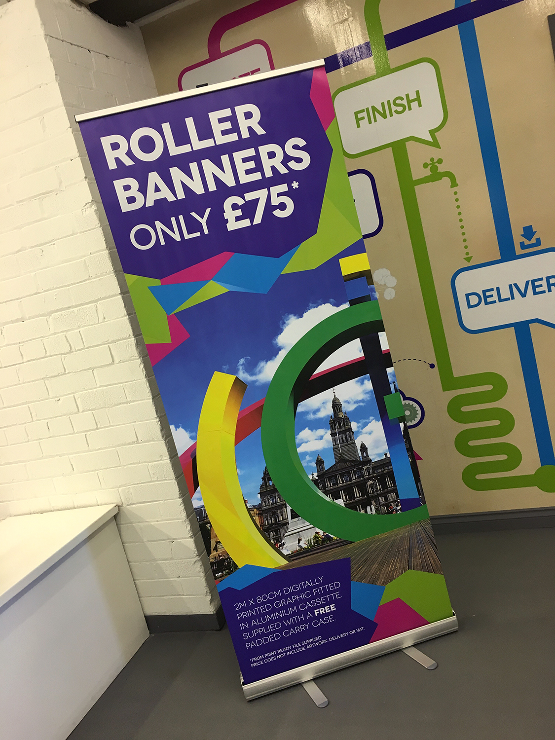 Roller Banner printing available in Glasgow - Push Print